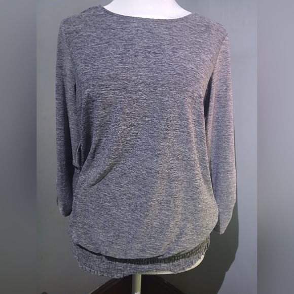 Apt. 9 | Tops | Apt 9 Heather Gray Ruched Long Sleeve Top | Poshmark